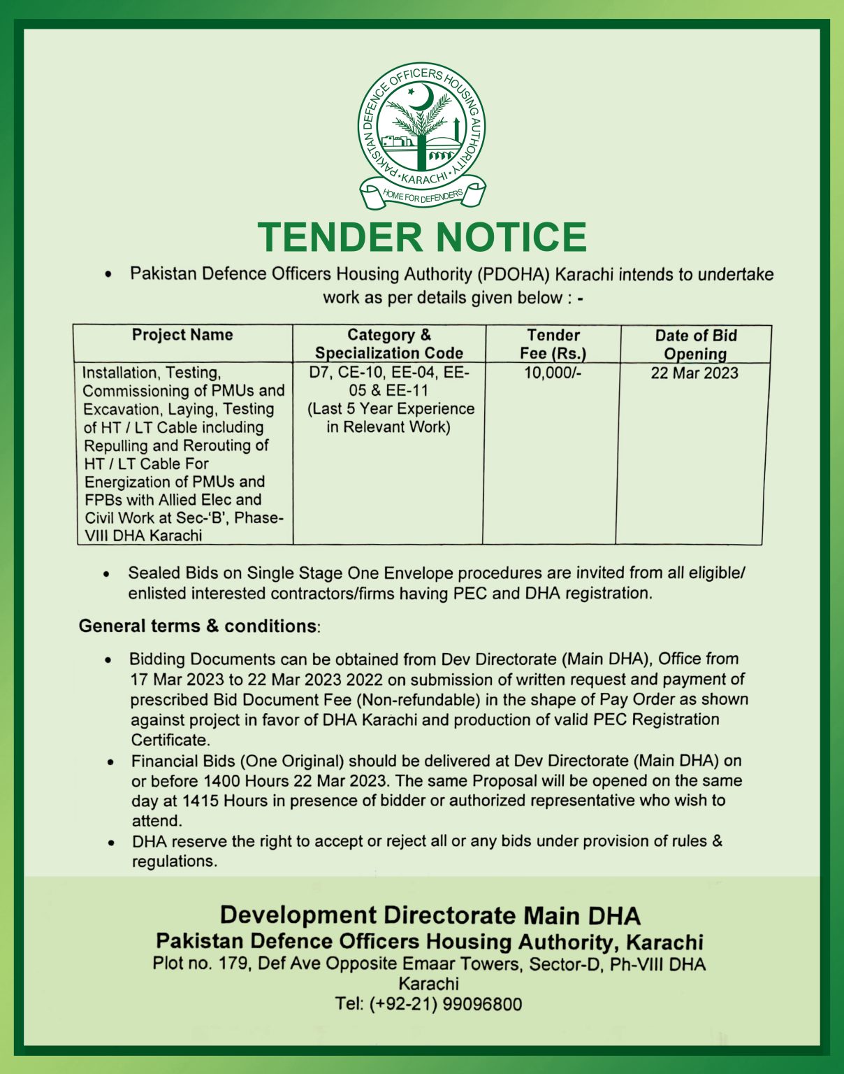 Tender Notice – Installation, Testing, Commissioning of PMUs and ...